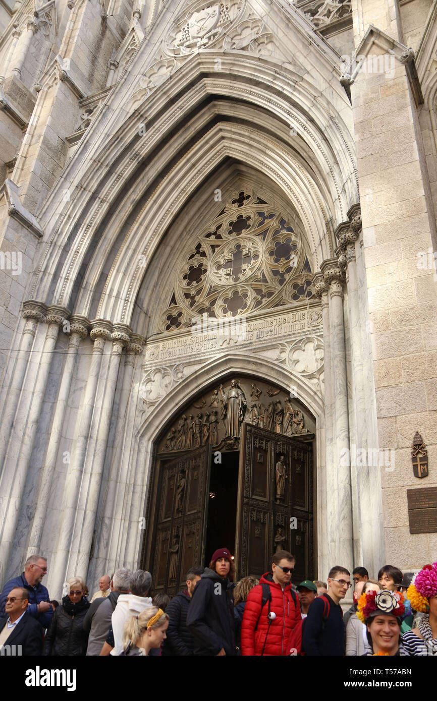 New York City, New York, USA. 21st Apr, 2019. The open door of SAINT ...