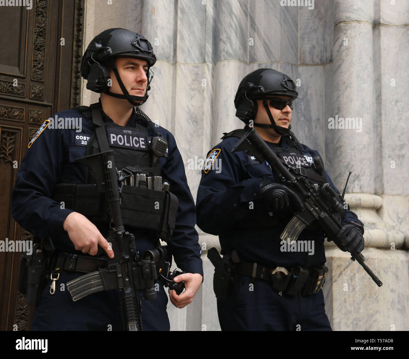 New York City, New York, USA. 21st Apr, 2019. Heightened POLICE ...
