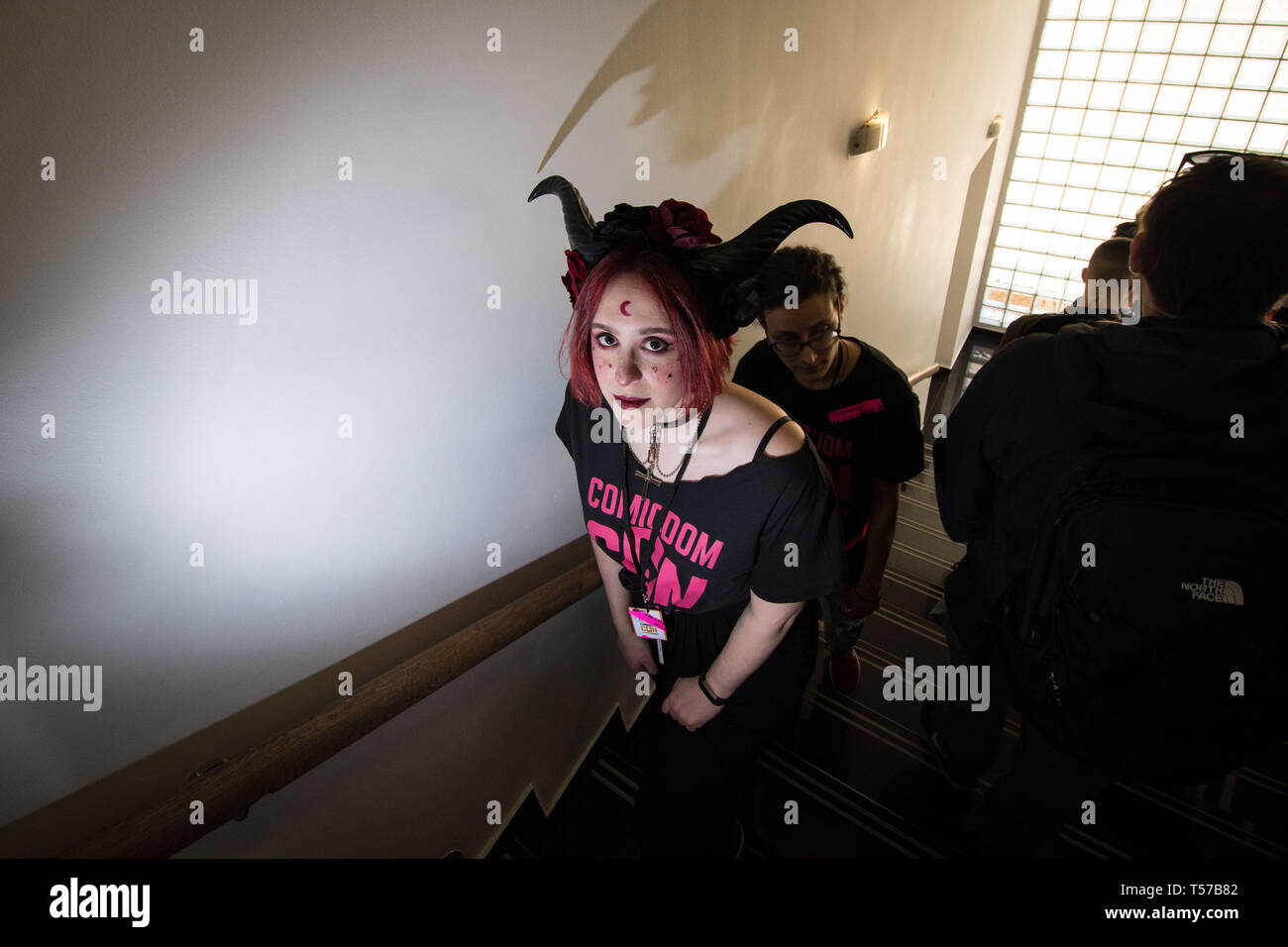 Athens, Greece. 21st Apr, 2019. A cosplayer seen dressed as their ...