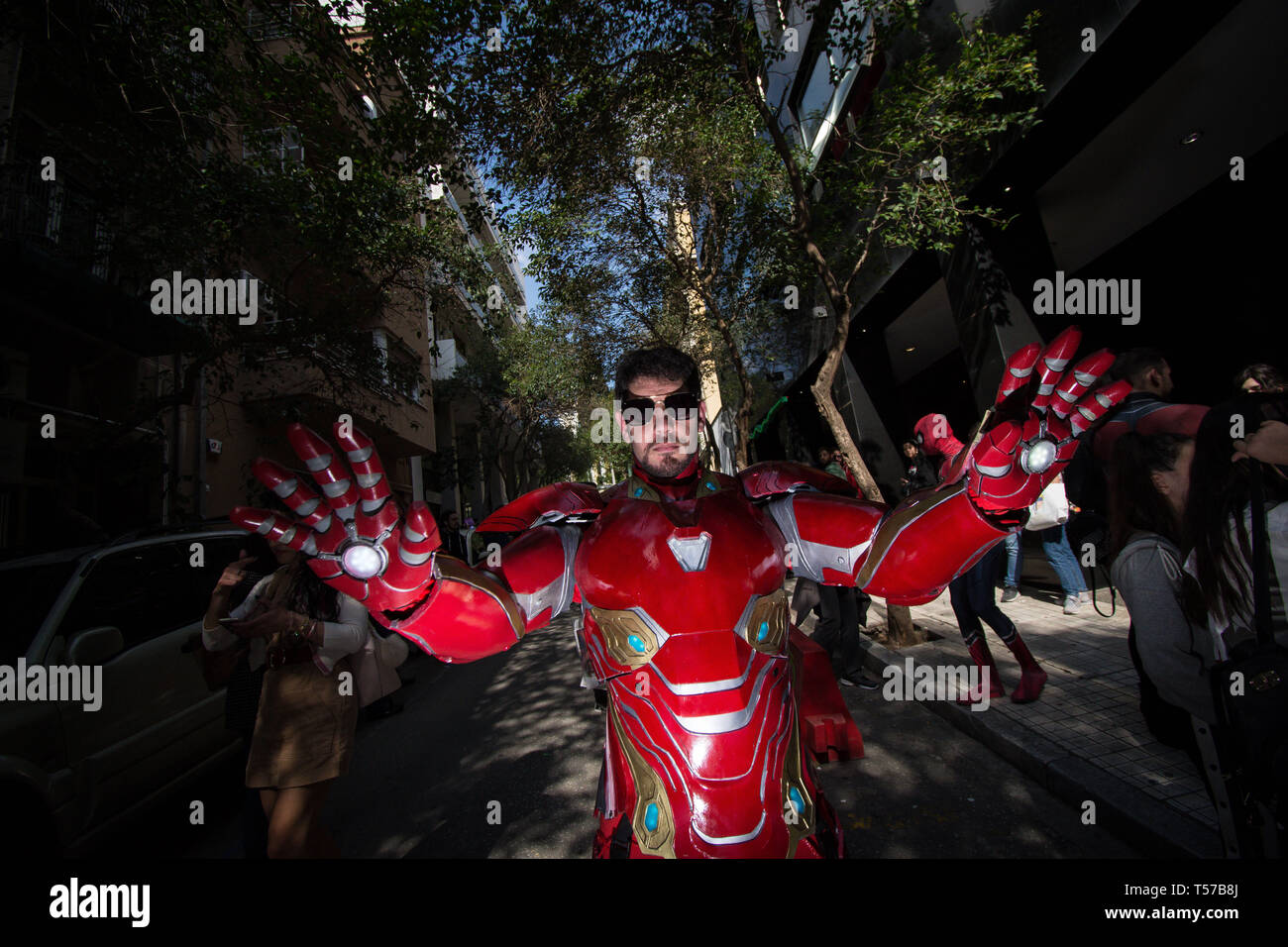 Athens, Greece. 21st Apr, 2019. A cosplayer seen dressed as their ...
