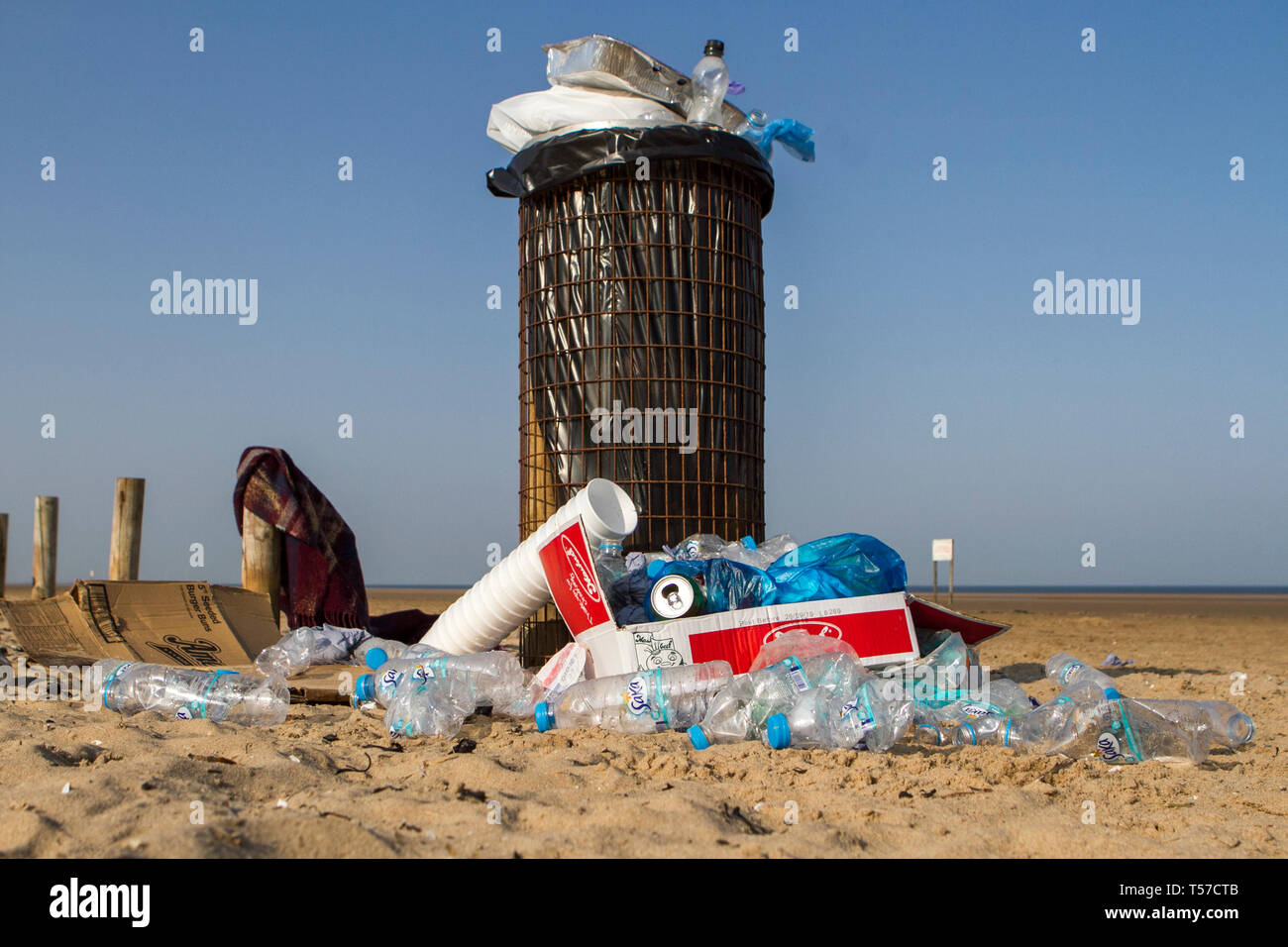 Before and after dirty and clean beach hi-res stock photography and ...