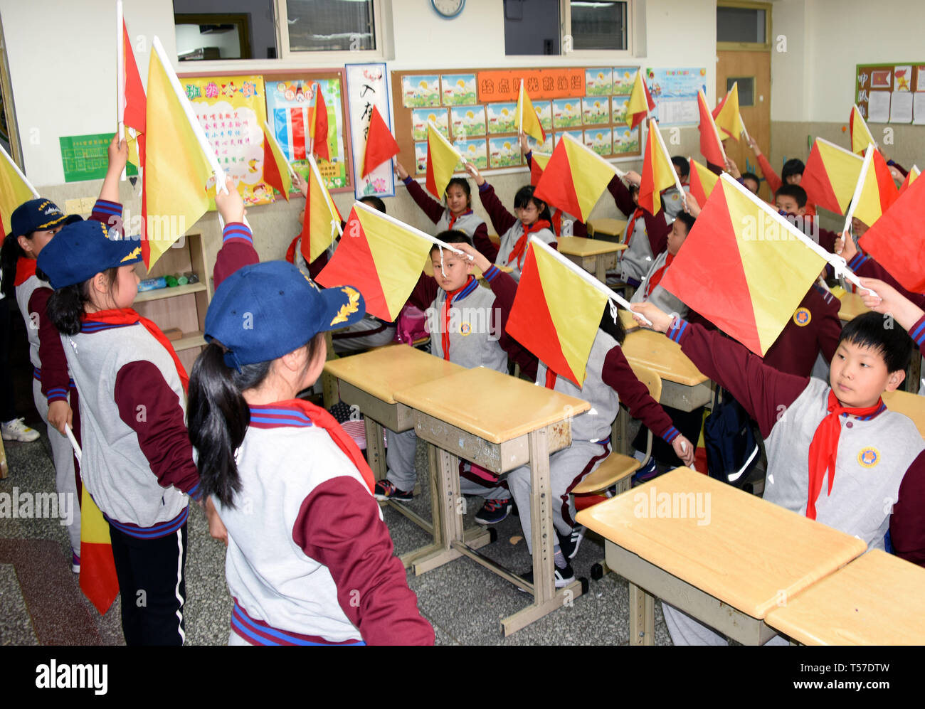 Flag semaphore hi-res stock photography and images - Alamy