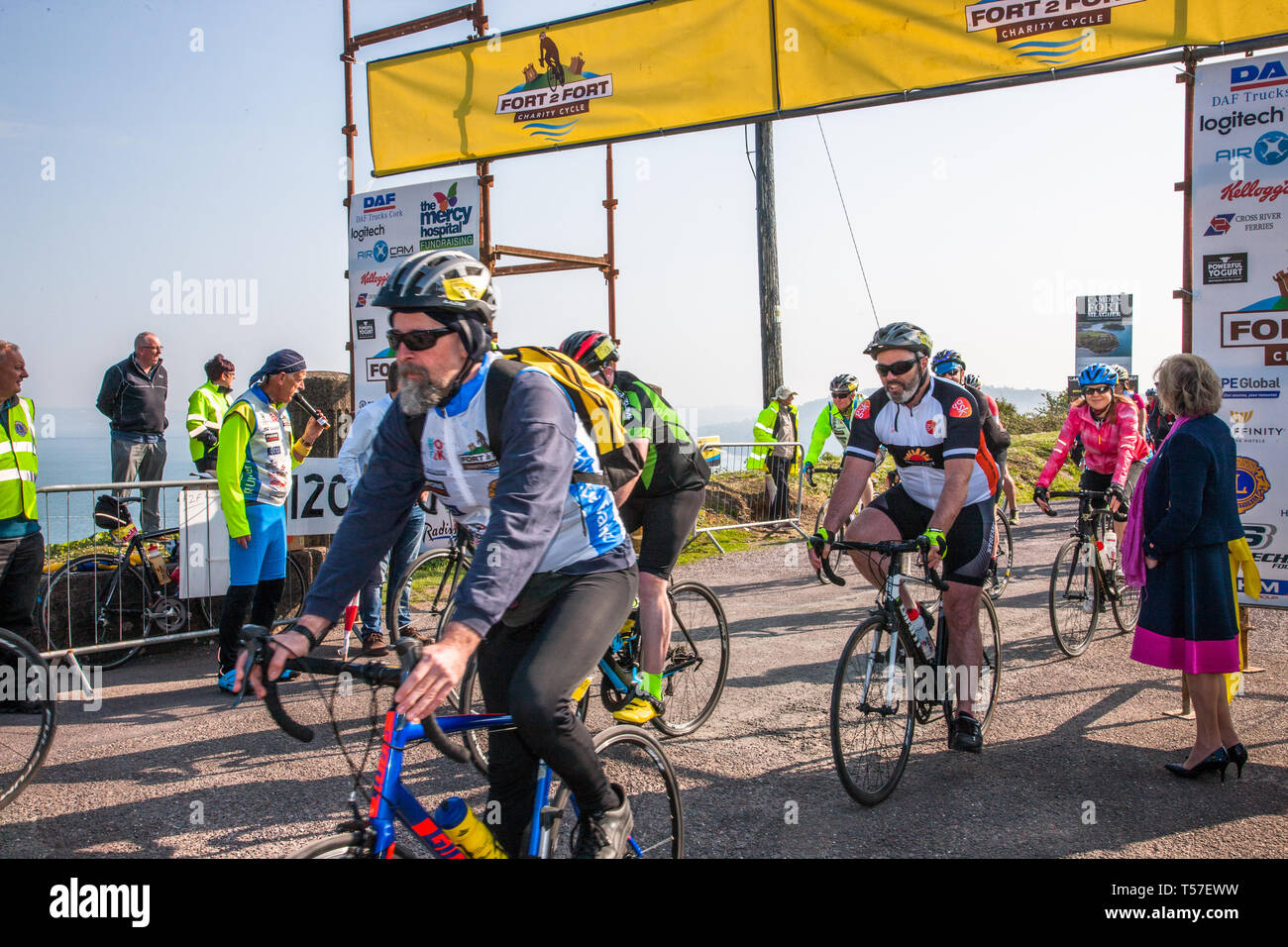 Crosshaven, County Cork, Ireland. 22nd April, 2019. /Riders setting off ...