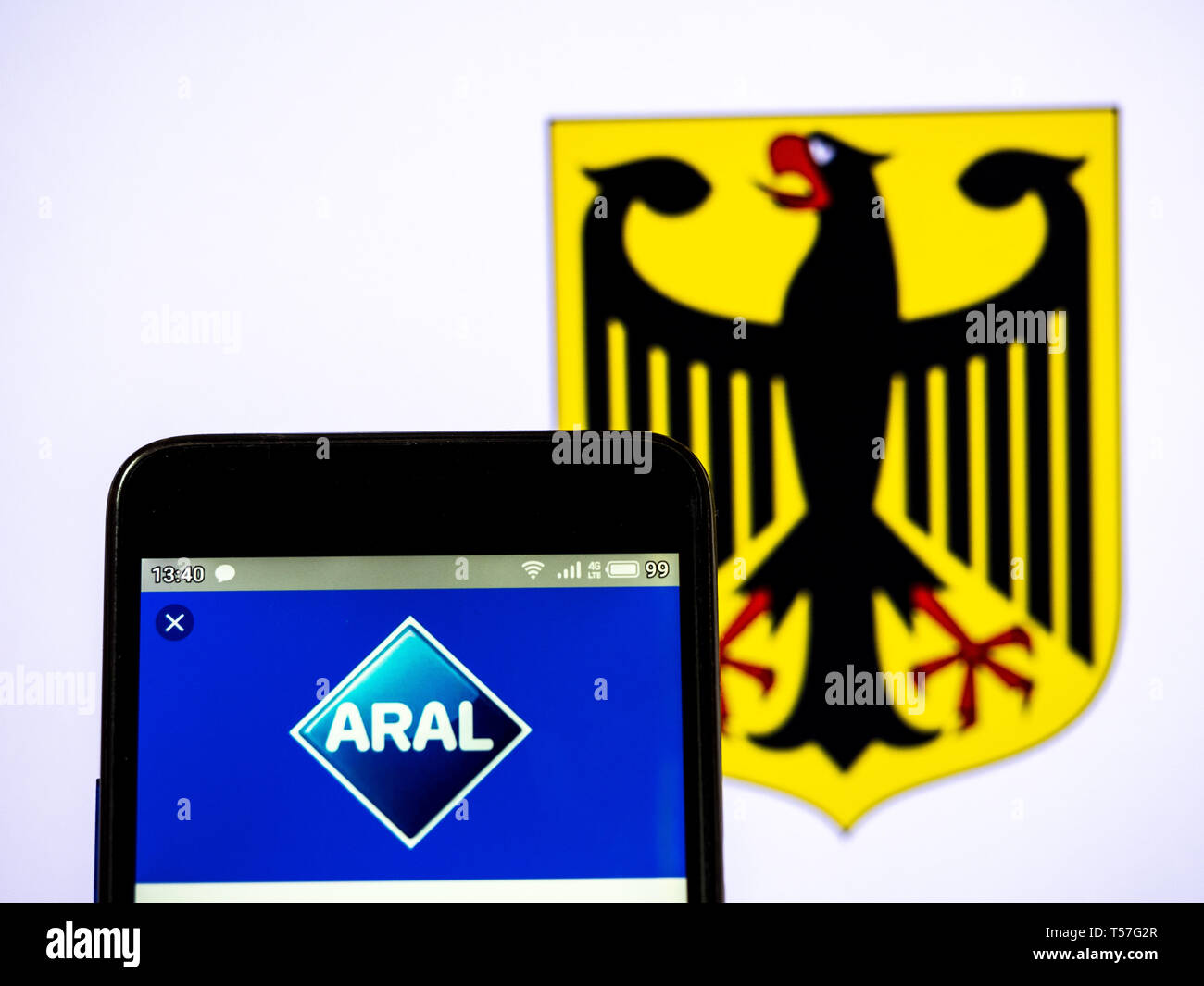 Aral logo hi-res stock photography and images - Alamy