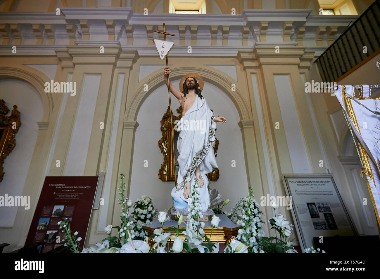 The image of Resurrected Christ seen before the traditional procession ...