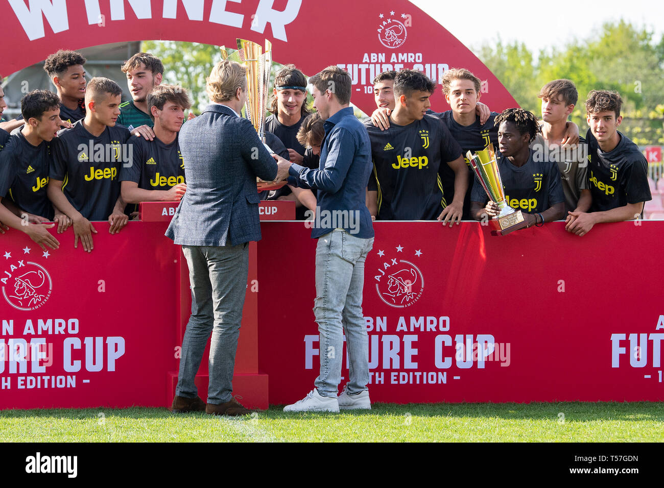 Football trophy receiving hi-res stock photography and images - Alamy