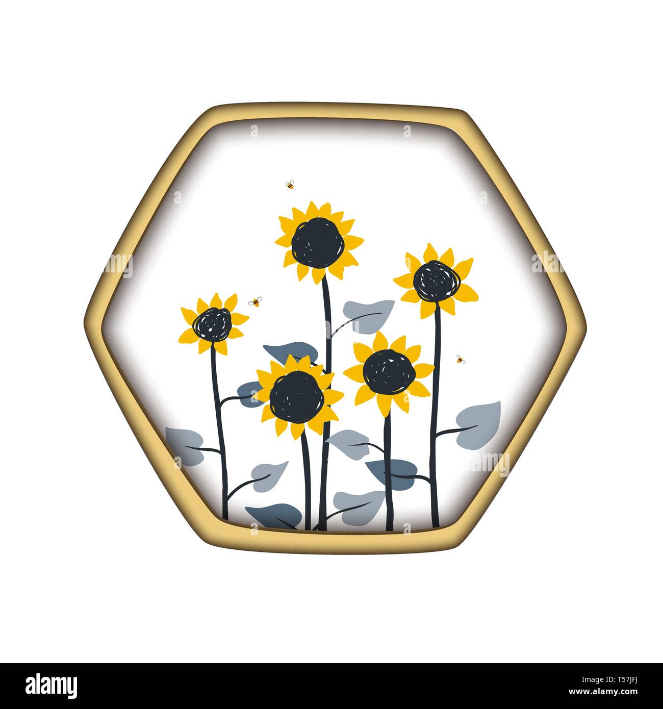 Cartoon sunflower hi-res stock photography and images - Alamy