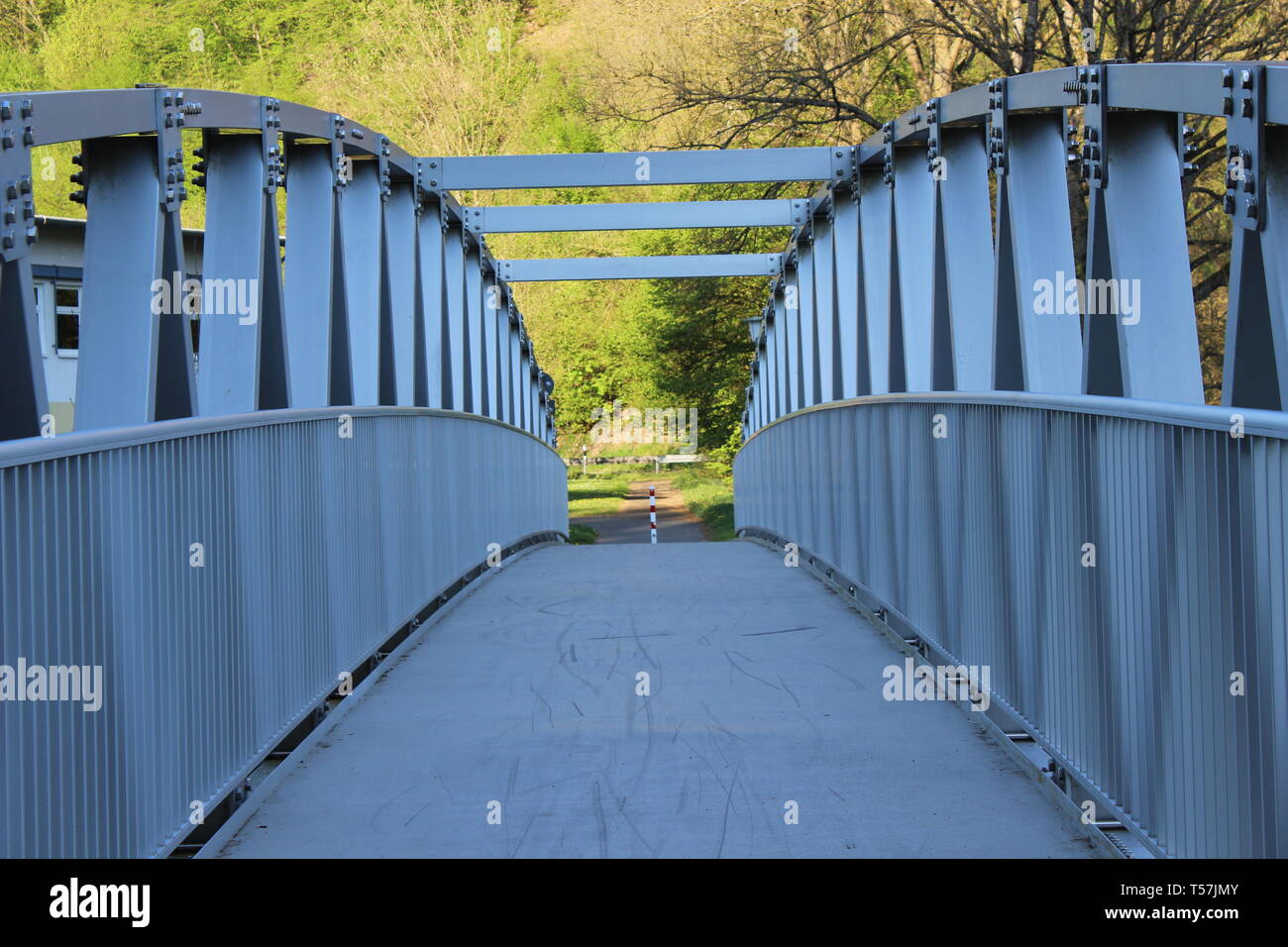 Metal Bridge in a green park Stock Photo - Alamy