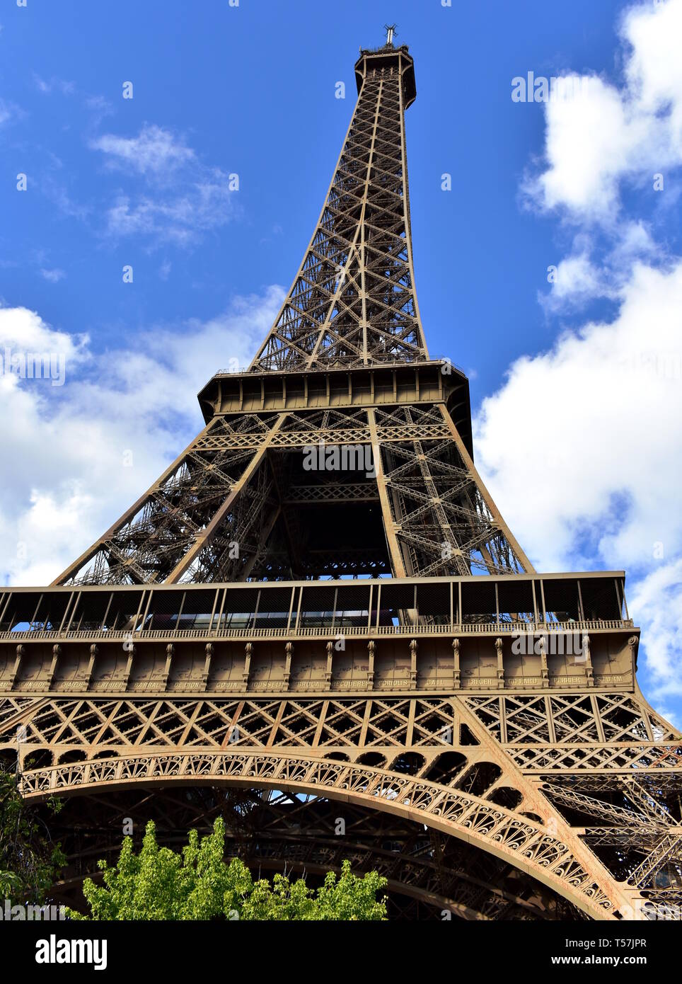 Eiffel Tower, perspective from below. Paris, France Stock Photo - Alamy