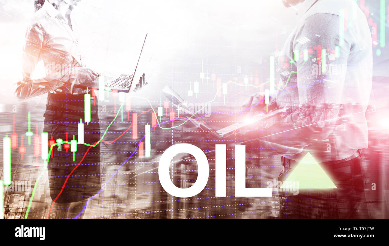 Oil trend up. Crude oil price stock exchange trading up. Price oil up ...