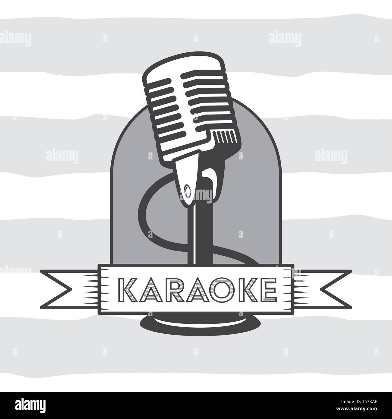 karaoke retro style Stock Vector Image & Art - Alamy