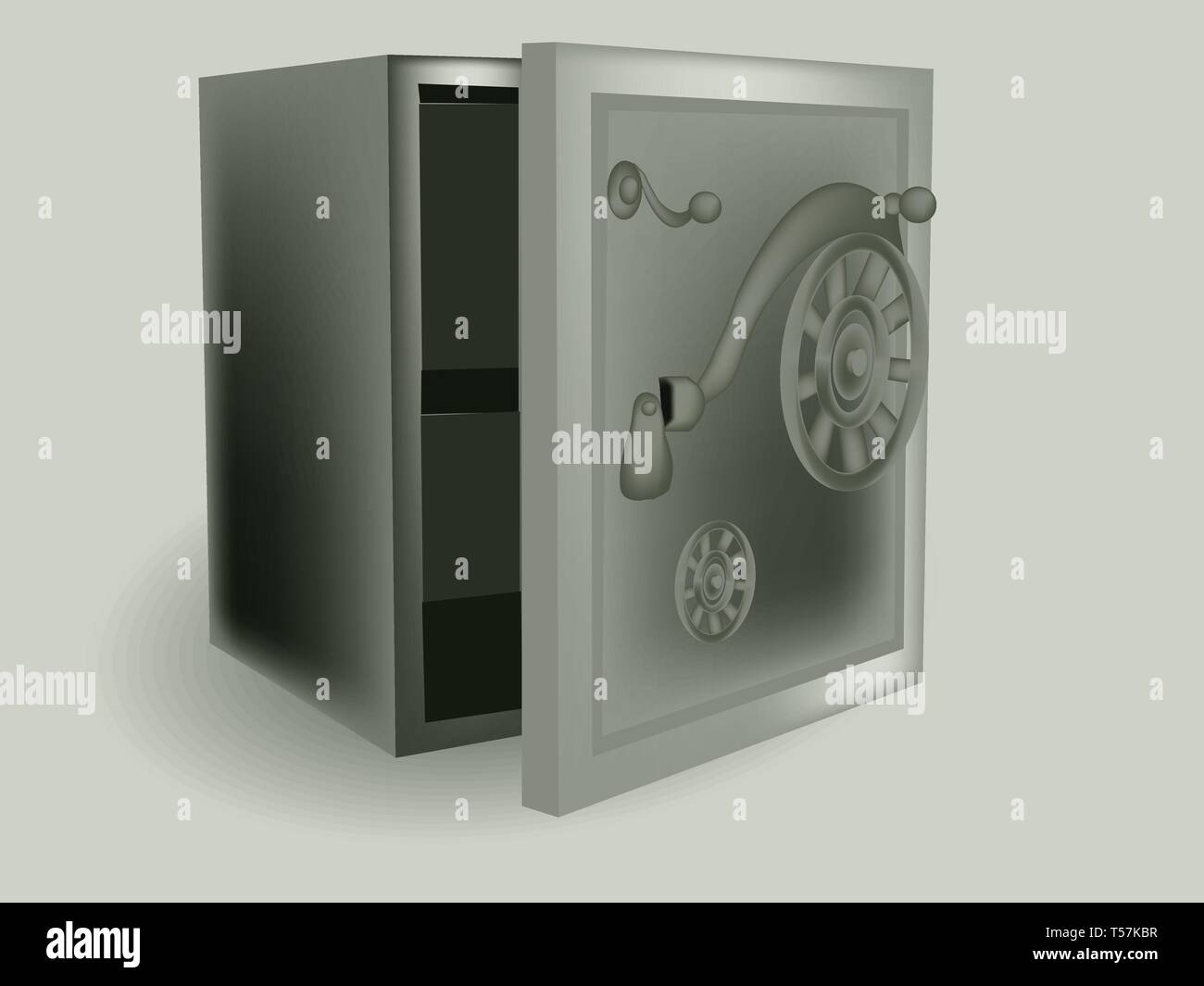 safe open. metal empty bank safe open Stock Vector Image & Art - Alamy