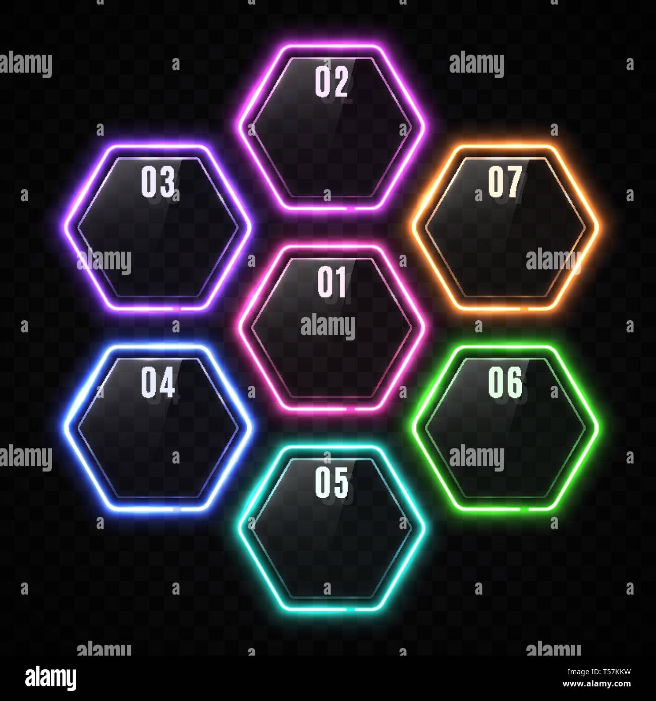 Hexagon infographic illustration vector hi-res stock photography and ...