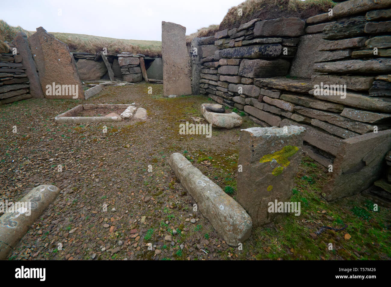 Knap of Howar Neolithic house, Papa Westray Stock Photo - Alamy