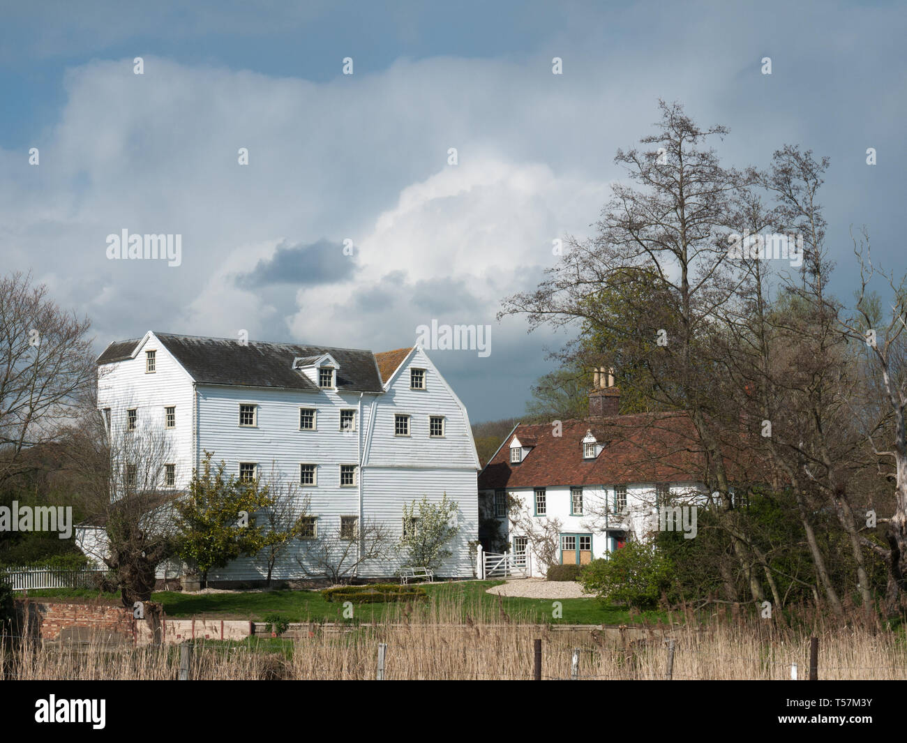 Bures Mill House grand old building beautiful nature; Bures; Suffolk ...