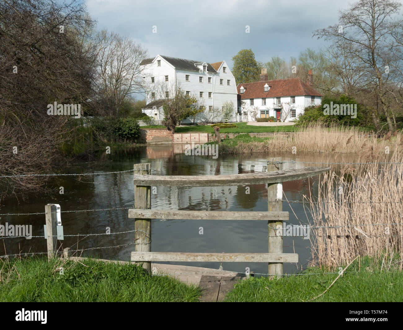 Bures Mill House grand old building beautiful nature; Bures; Suffolk ...