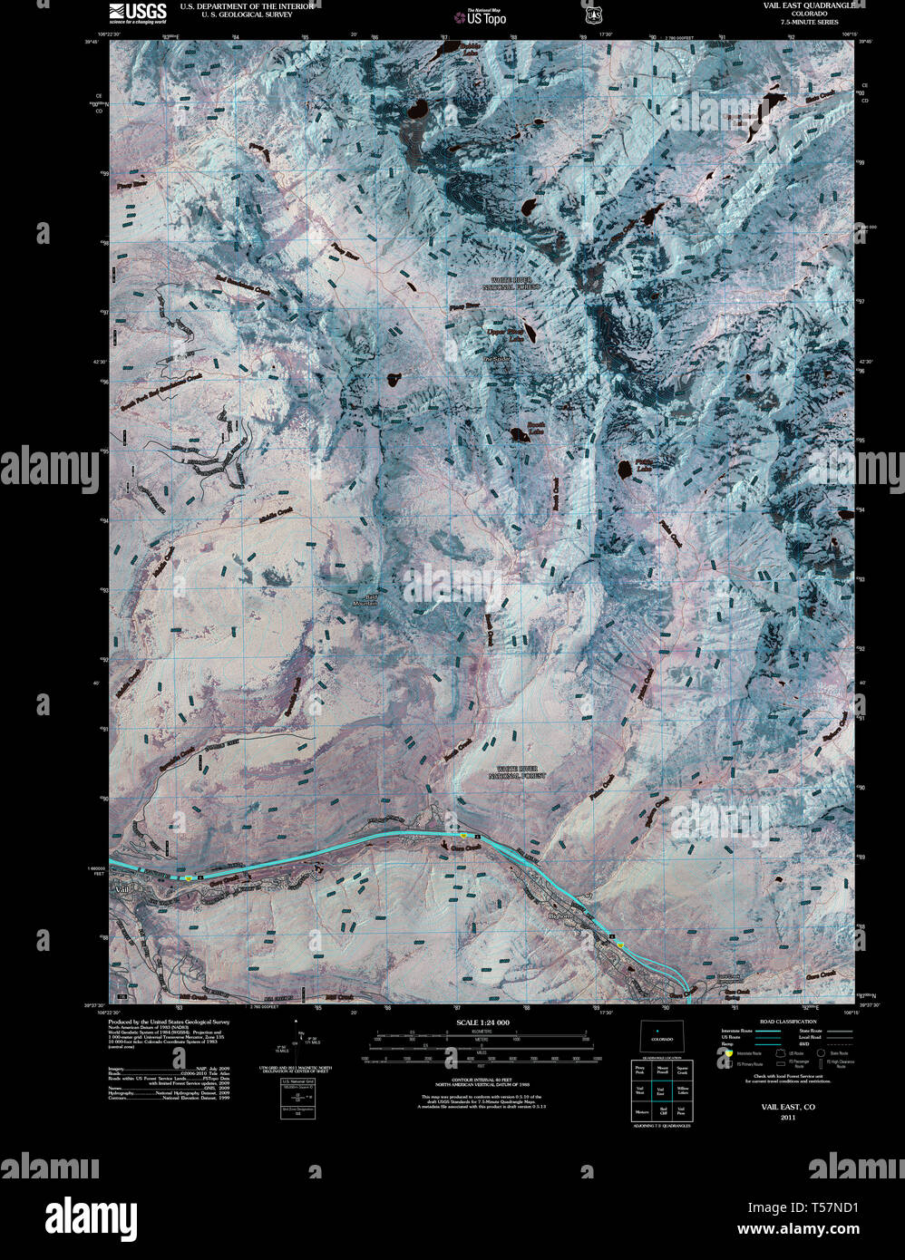 Map Of Vail Colorado High Resolution Stock Photography and Images - Alamy