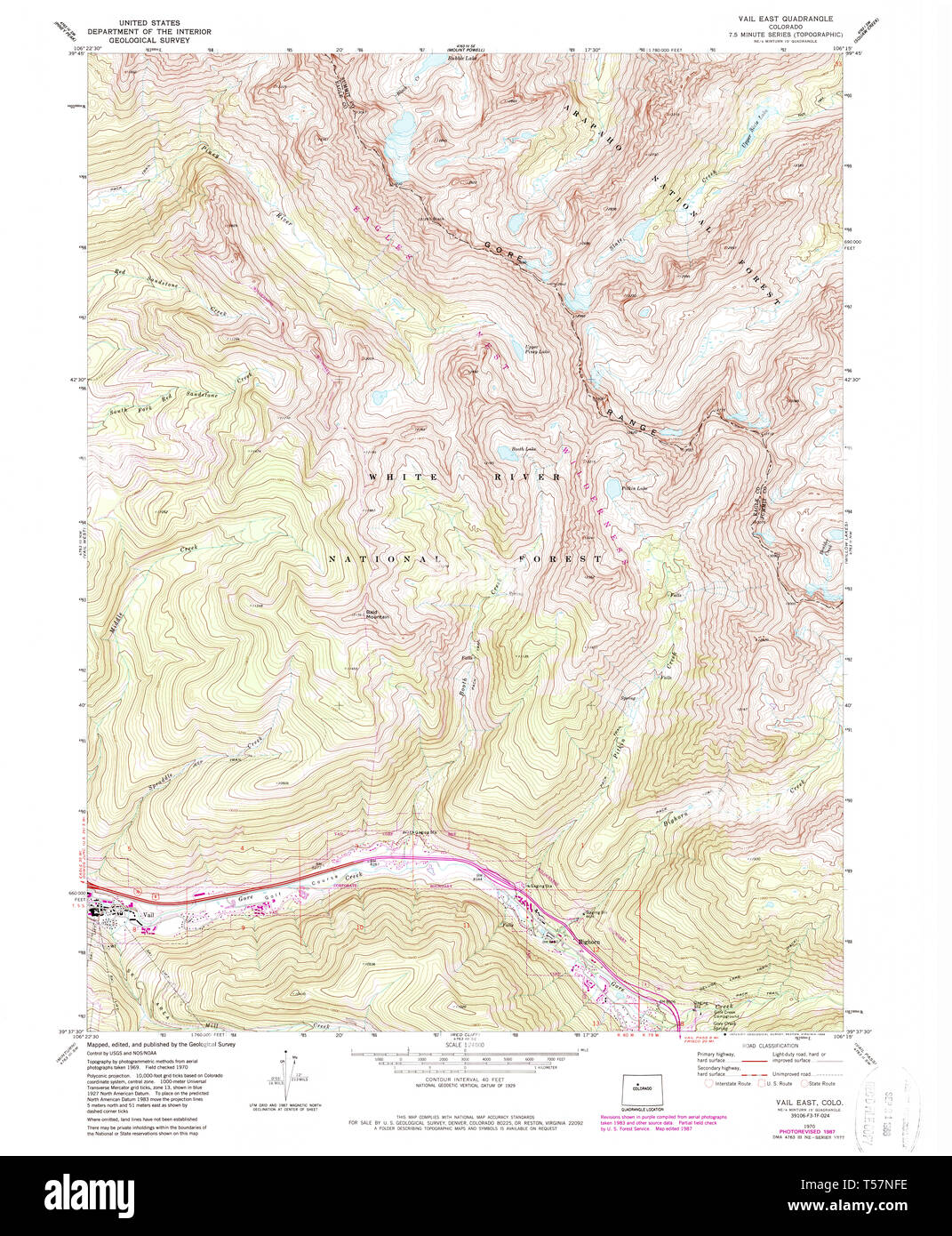 Map Vail Colorado
