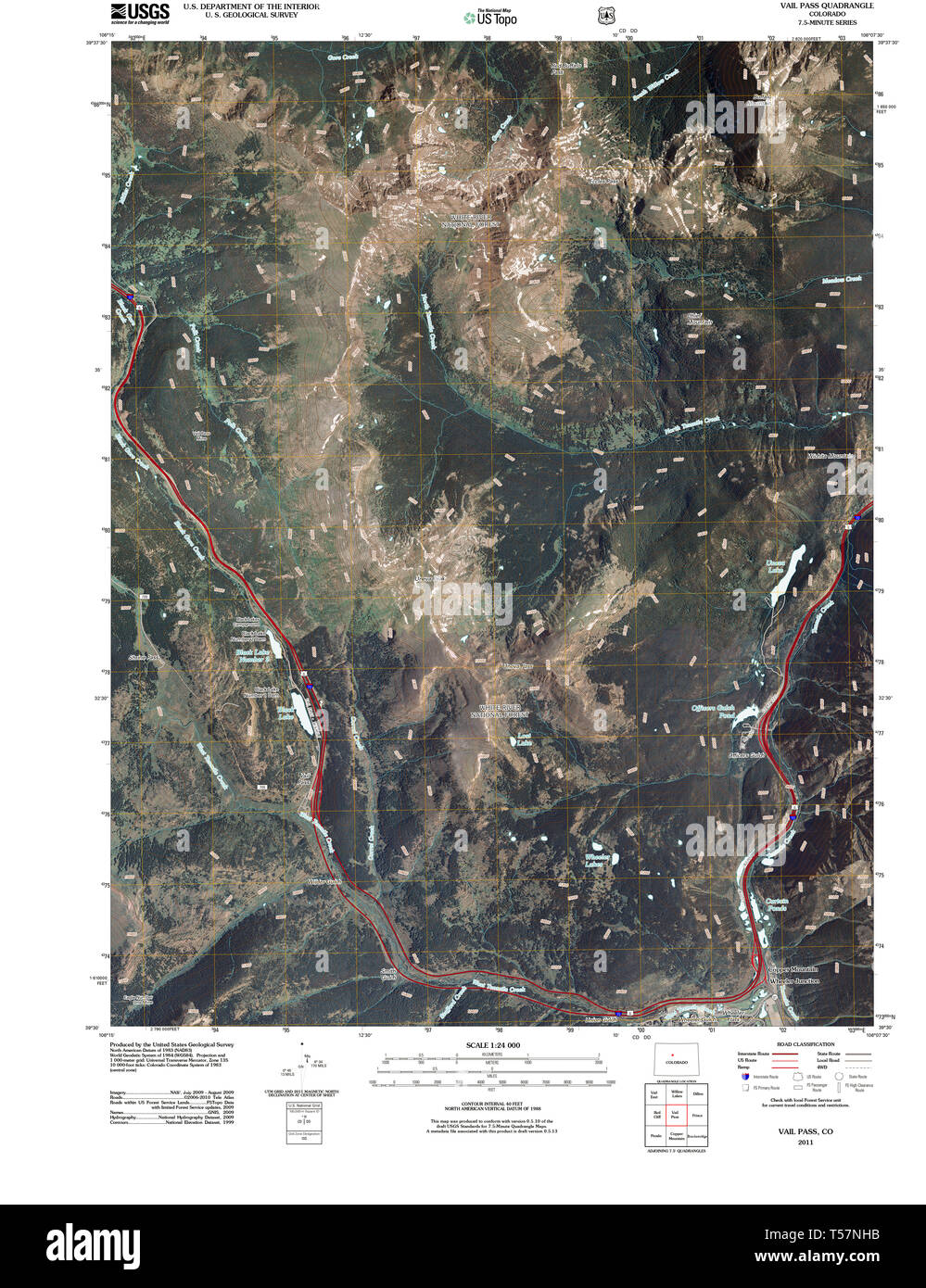 Map Of Vail Colorado High Resolution Stock Photography and Images - Alamy