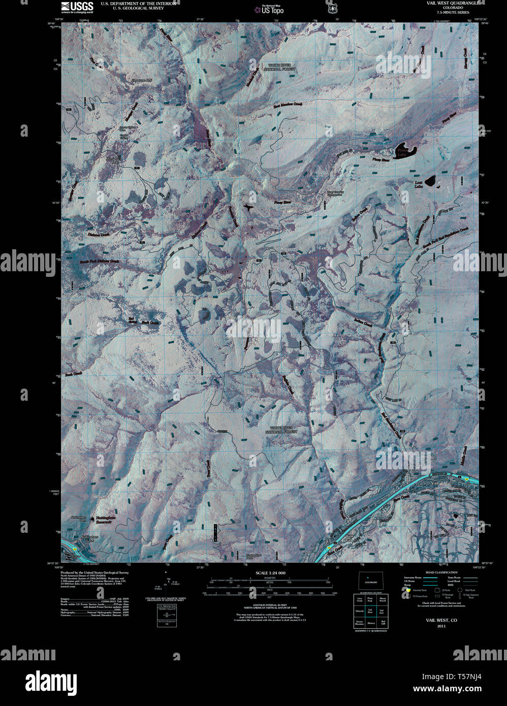 Map Of Vail Colorado High Resolution Stock Photography and Images - Alamy
