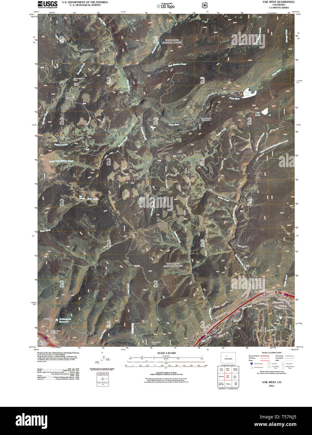 Map Of Vail Colorado High Resolution Stock Photography and Images - Alamy