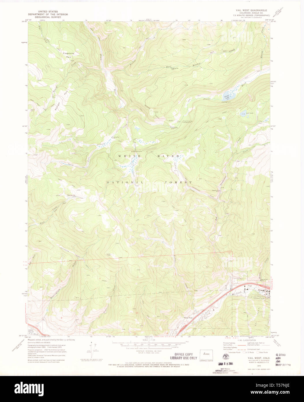 Map Of Vail Colorado High Resolution Stock Photography and Images - Alamy