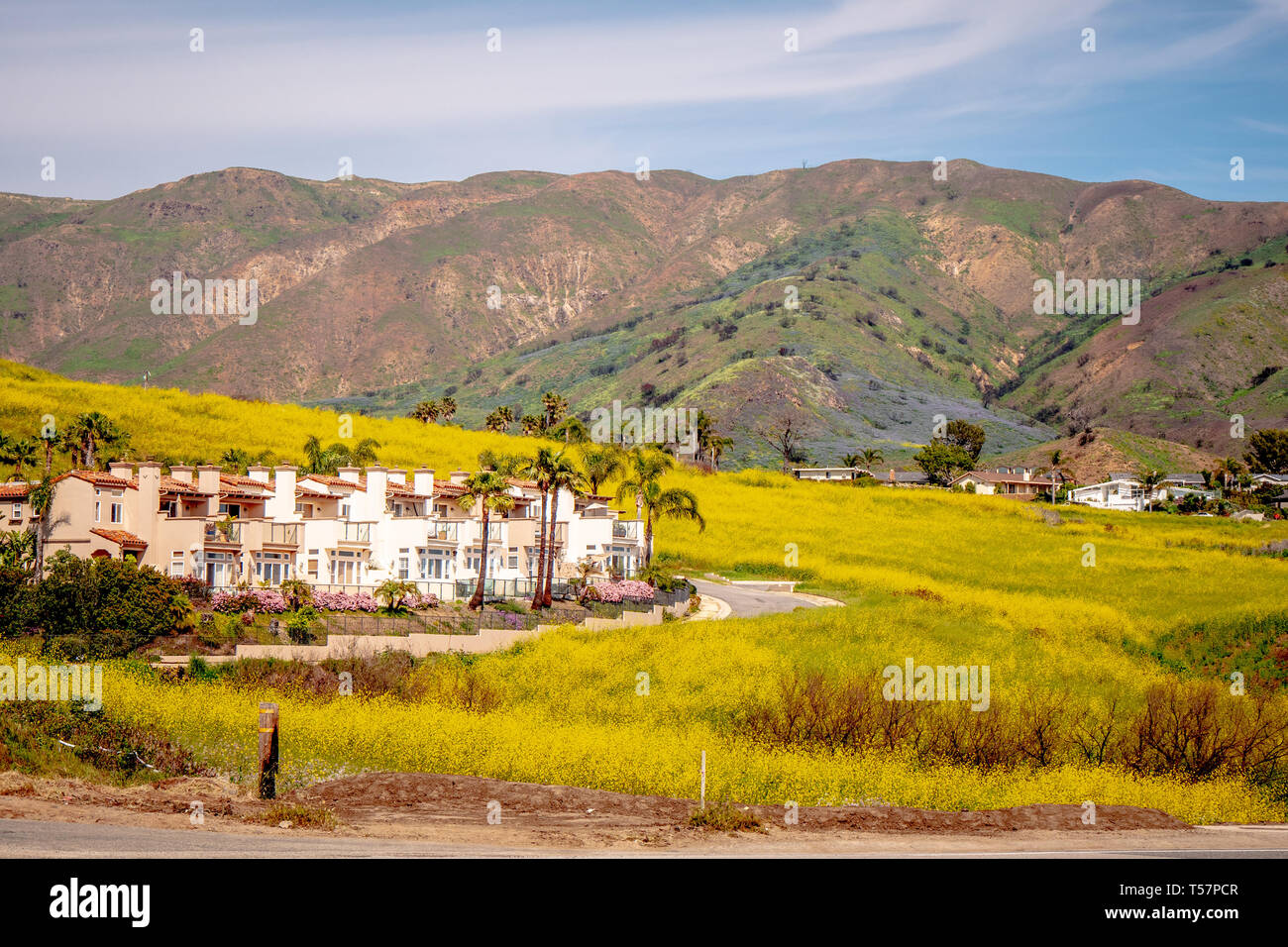 Exclusive mansions at Malibu beach at the Pacific Coast Highway Stock ...