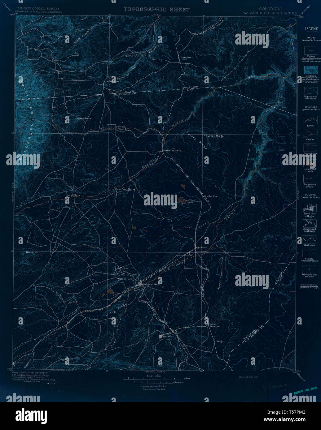 Map of walsenburg hi-res stock photography and images - Alamy