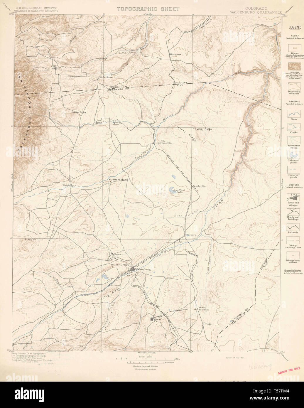 Map of walsenburg hi-res stock photography and images - Alamy