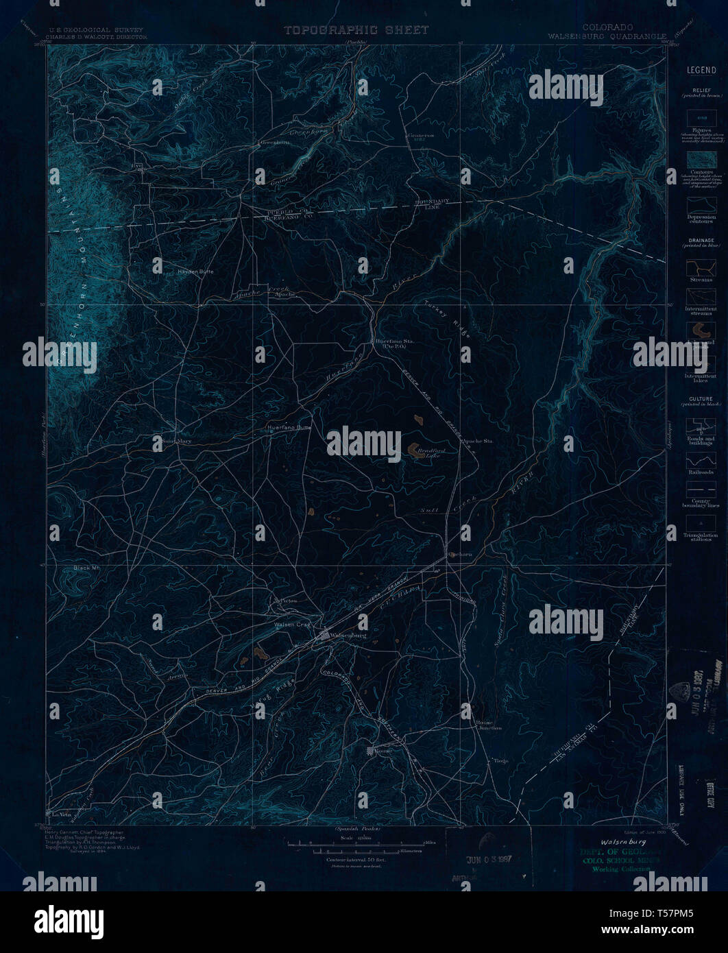 Map of walsenburg hi-res stock photography and images - Alamy