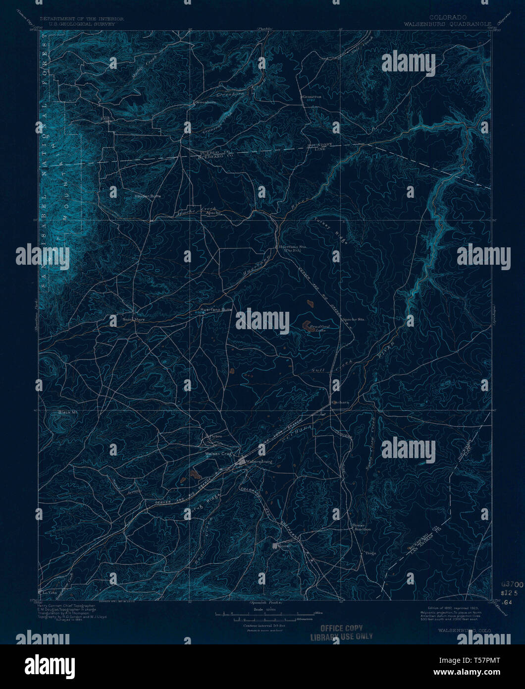 Map of walsenburg hi-res stock photography and images - Alamy