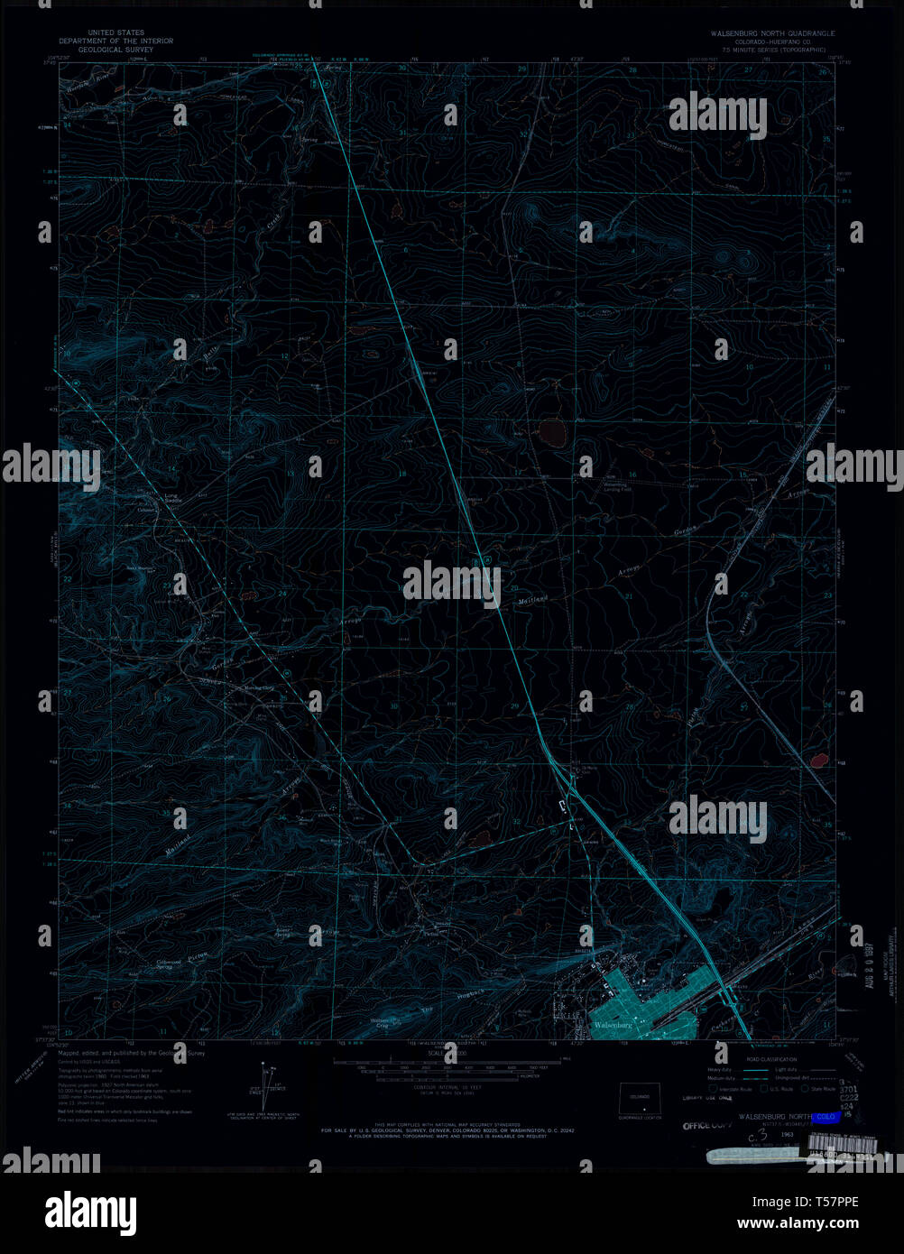 Map of walsenburg hi-res stock photography and images - Alamy