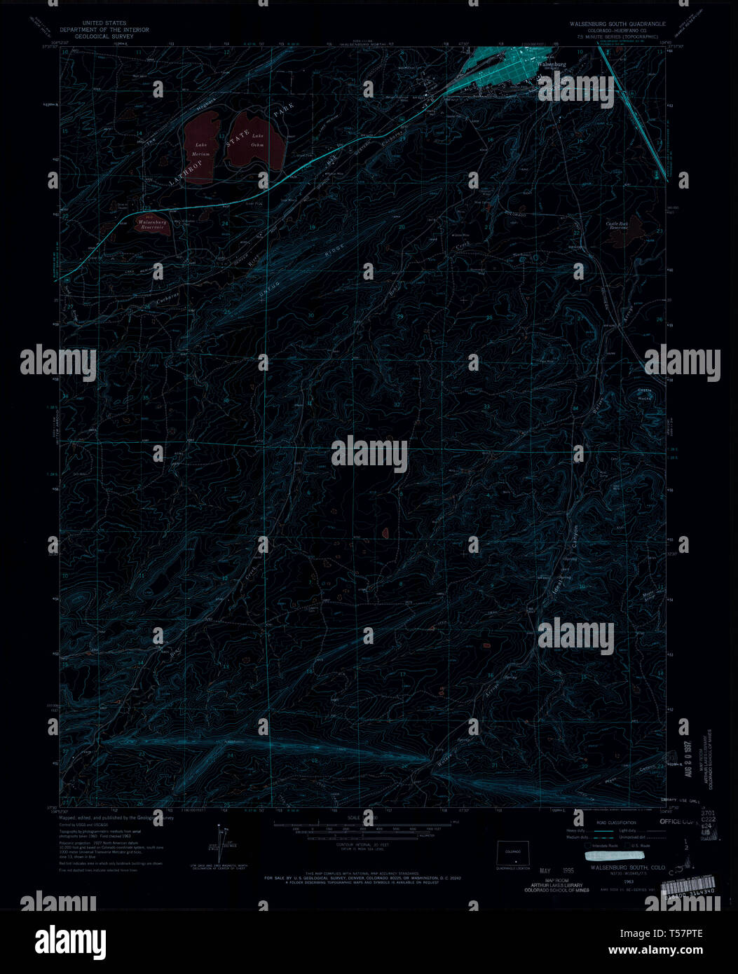 Map of walsenburg hi-res stock photography and images - Alamy