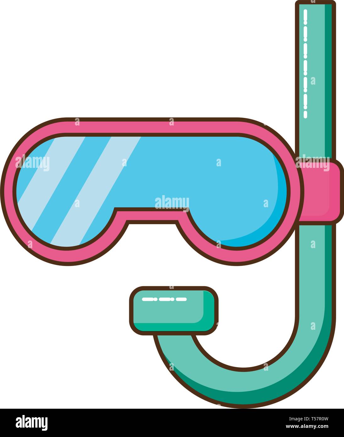 cute snorkel isolated icon Stock Vector Image & Art - Alamy