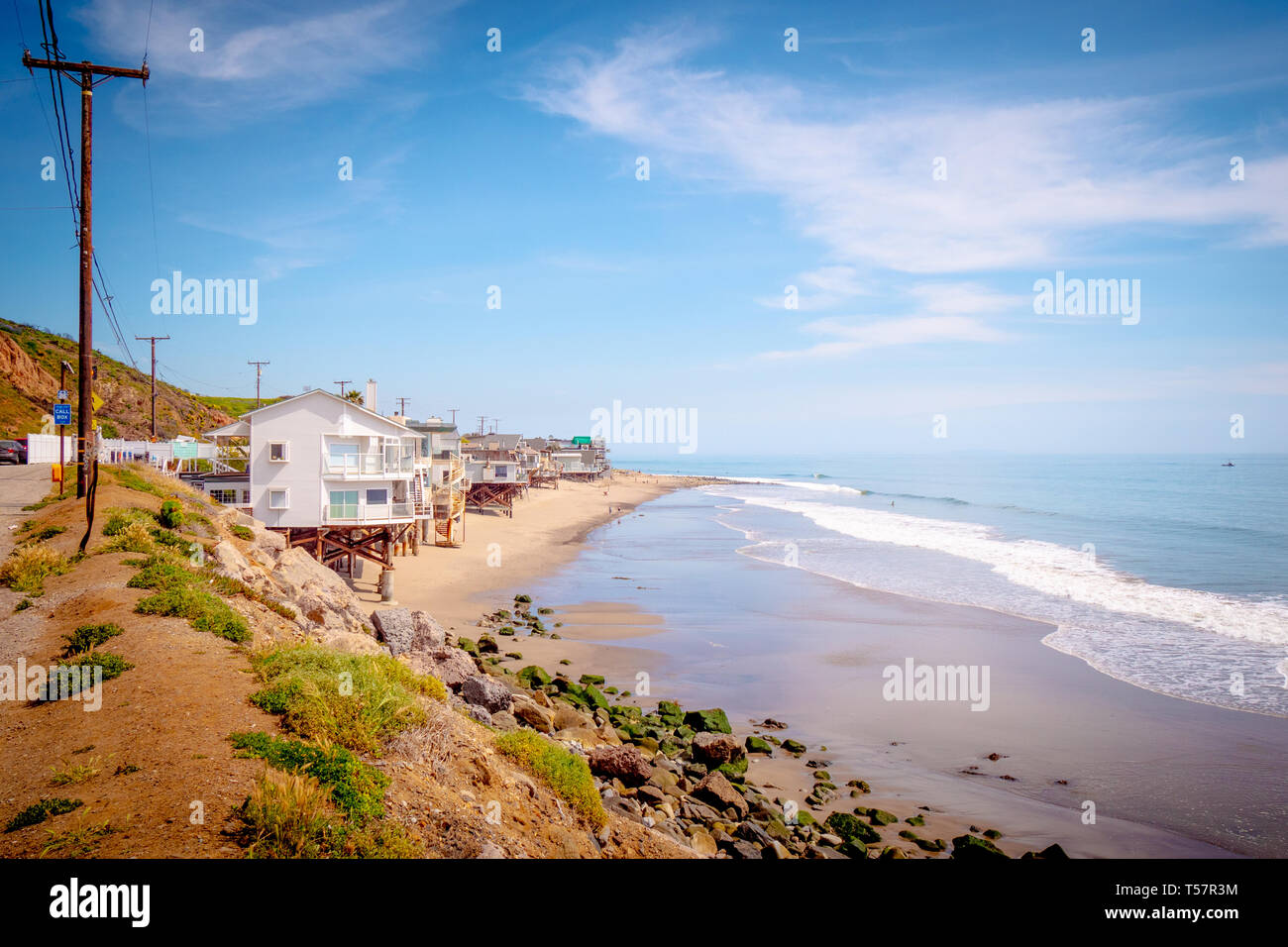 Malibu Beach at the Pacific Coast Highway - MALIBU, USA - MARCH 29 ...