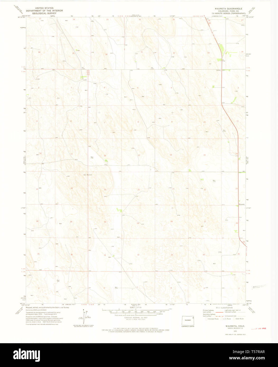 Map of wauneta Cut Out Stock Images & Pictures - Alamy