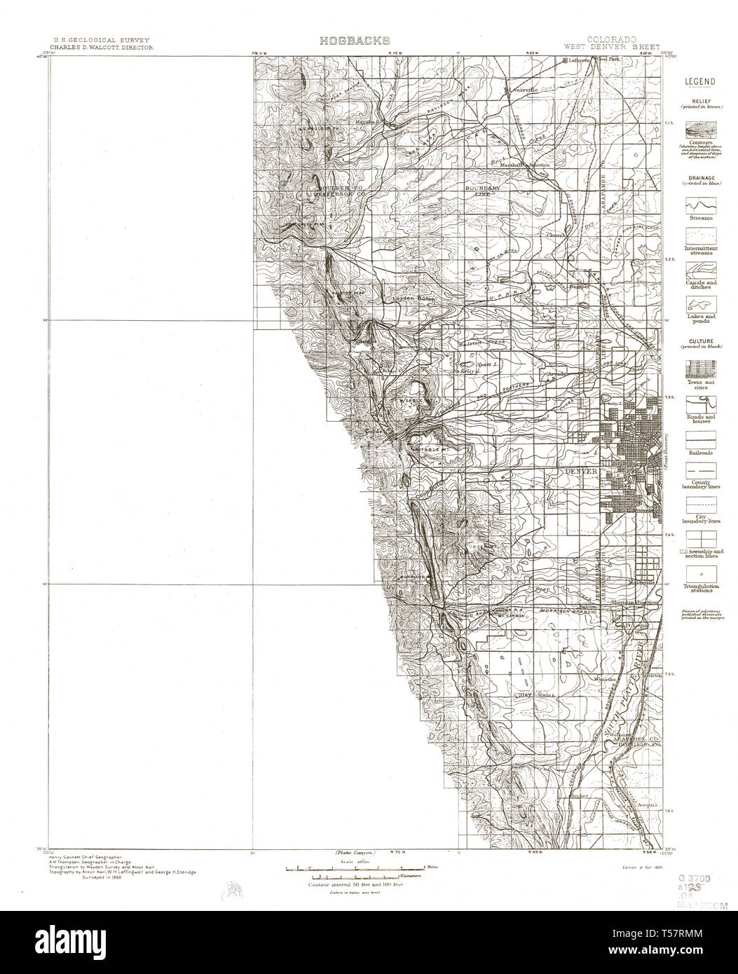 Denver map historical hi-res stock photography and images - Alamy