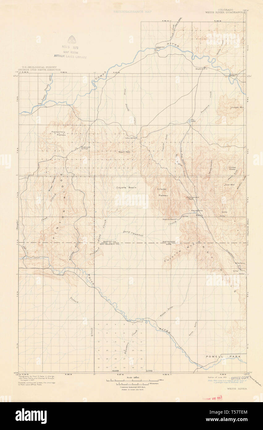 Map of colorado 1910 hi-res stock photography and images - Alamy