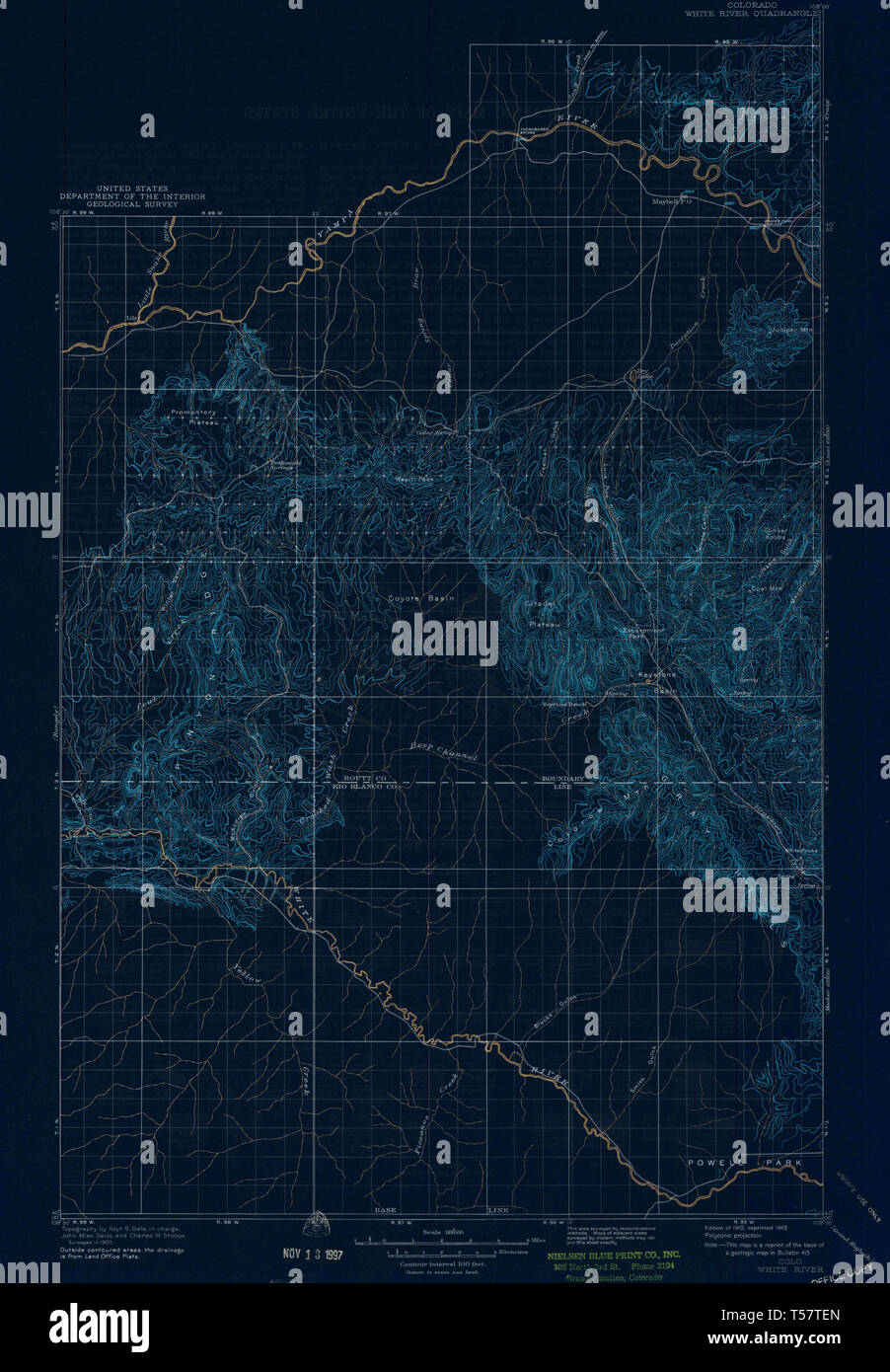 Map of colorado 1910 hi-res stock photography and images - Alamy