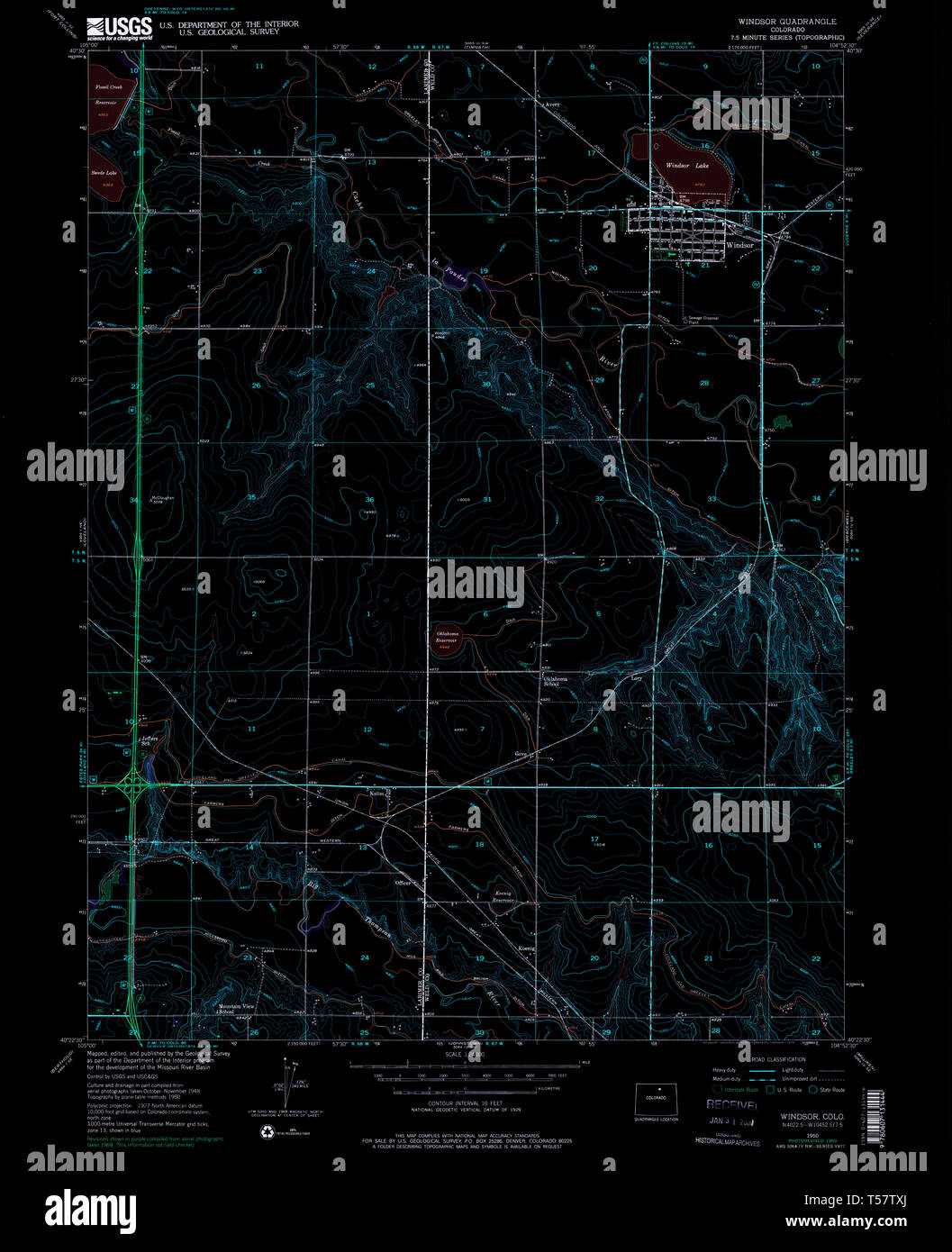 Windsor colorado map hi-res stock photography and images - Alamy