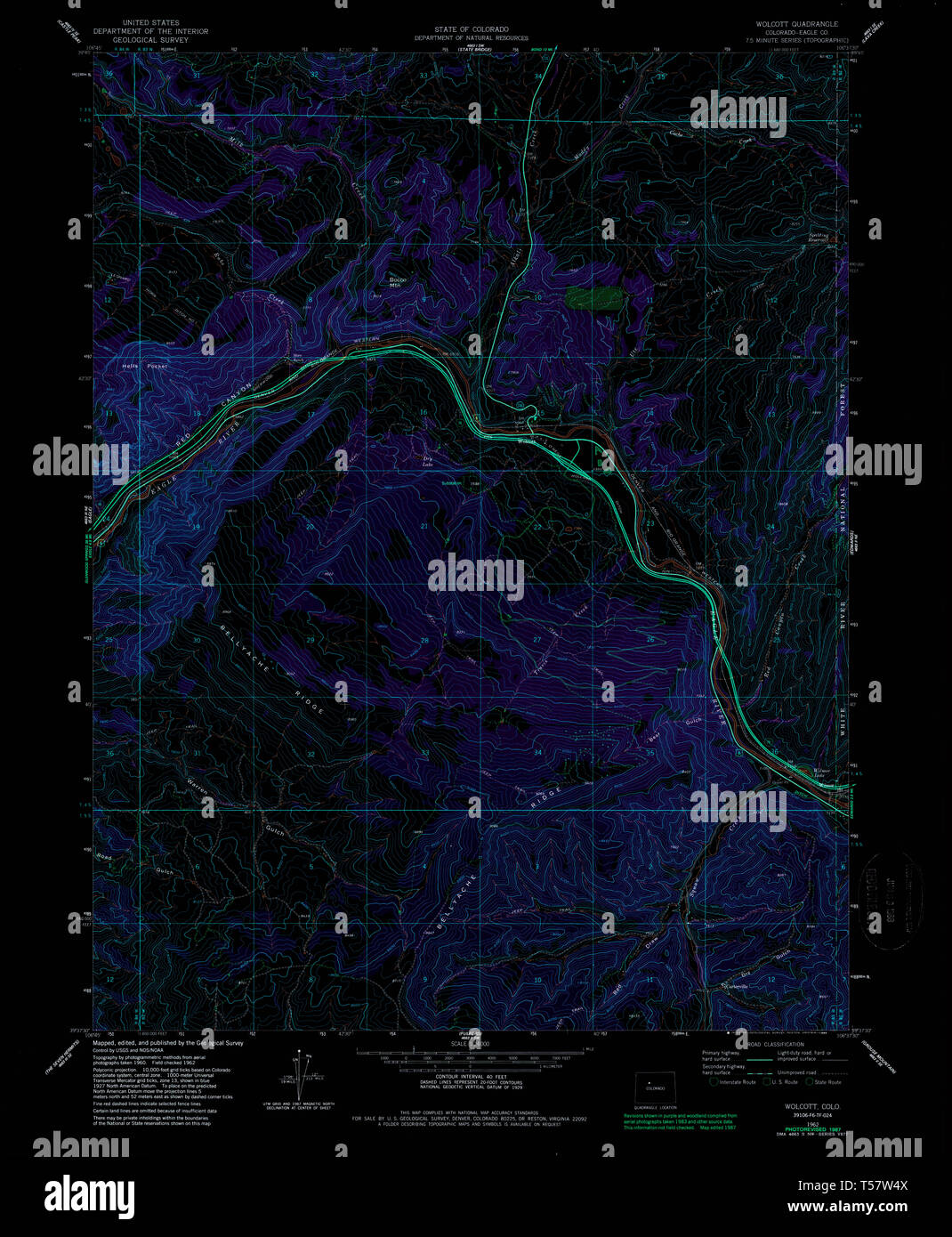 Map of wolcott colorado hi-res stock photography and images - Alamy