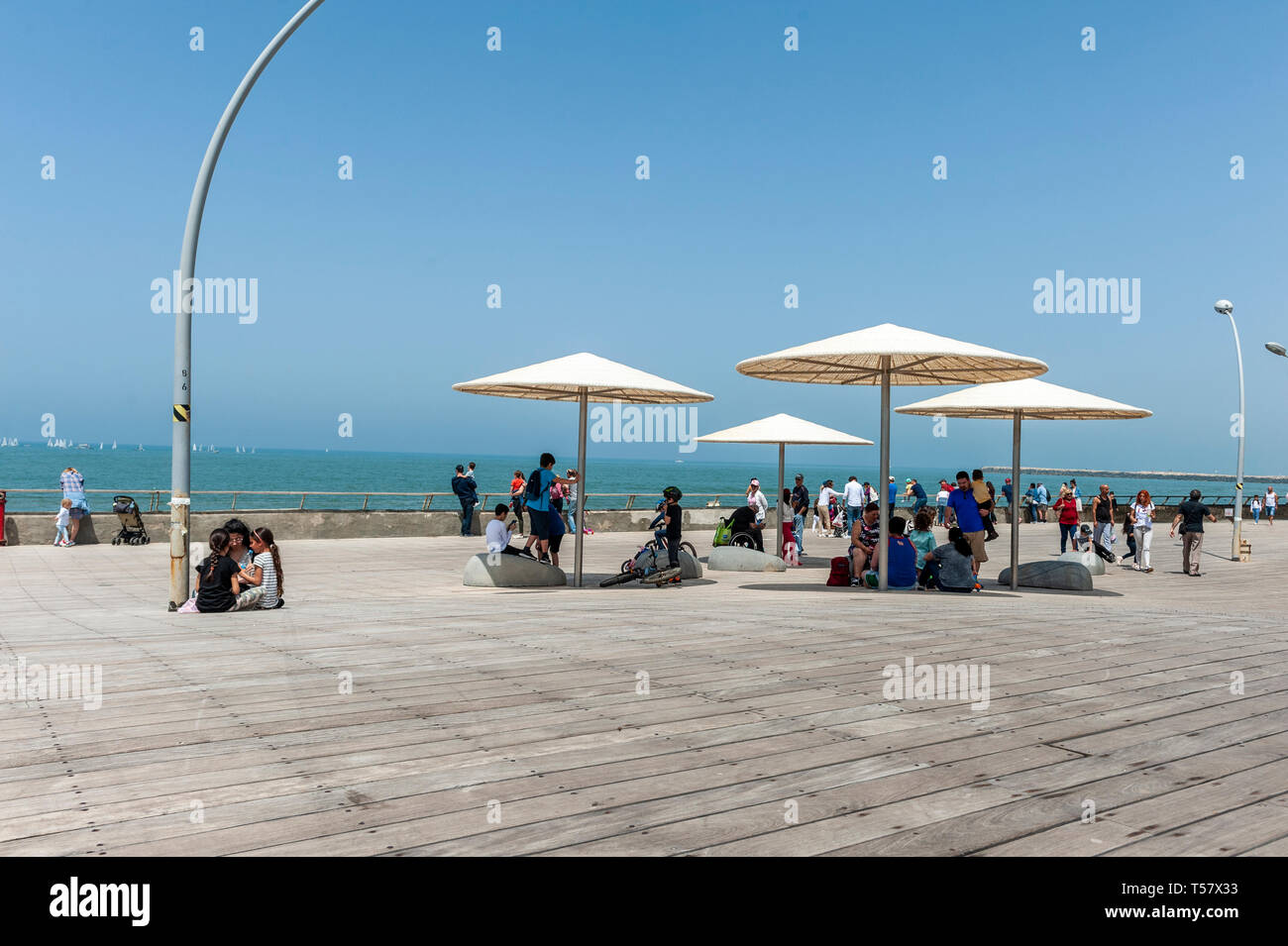 Israel, Tel Aviv - 13 April 2019: Namal Tel Aviv port Stock Photo - Alamy