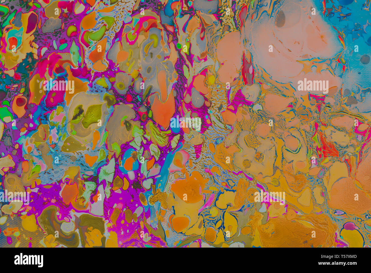 Traditional Ottoman Turkish abstract marbling art patterns as ...