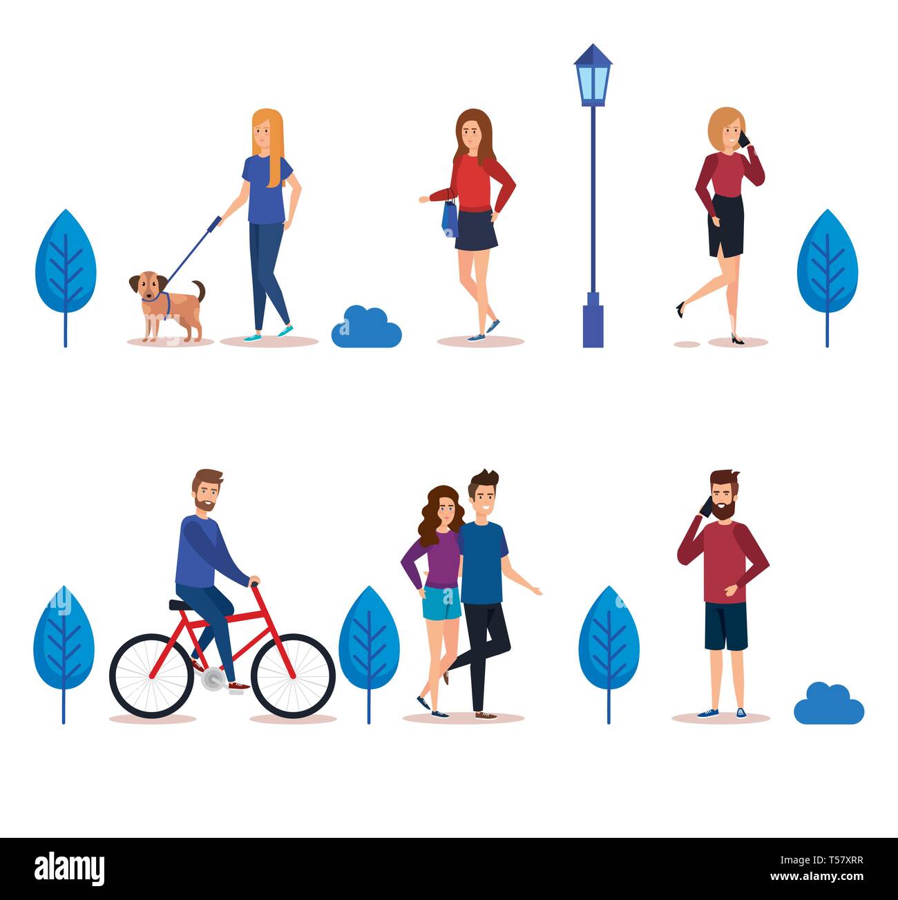 young people in the park characters Stock Vector Image & Art - Alamy