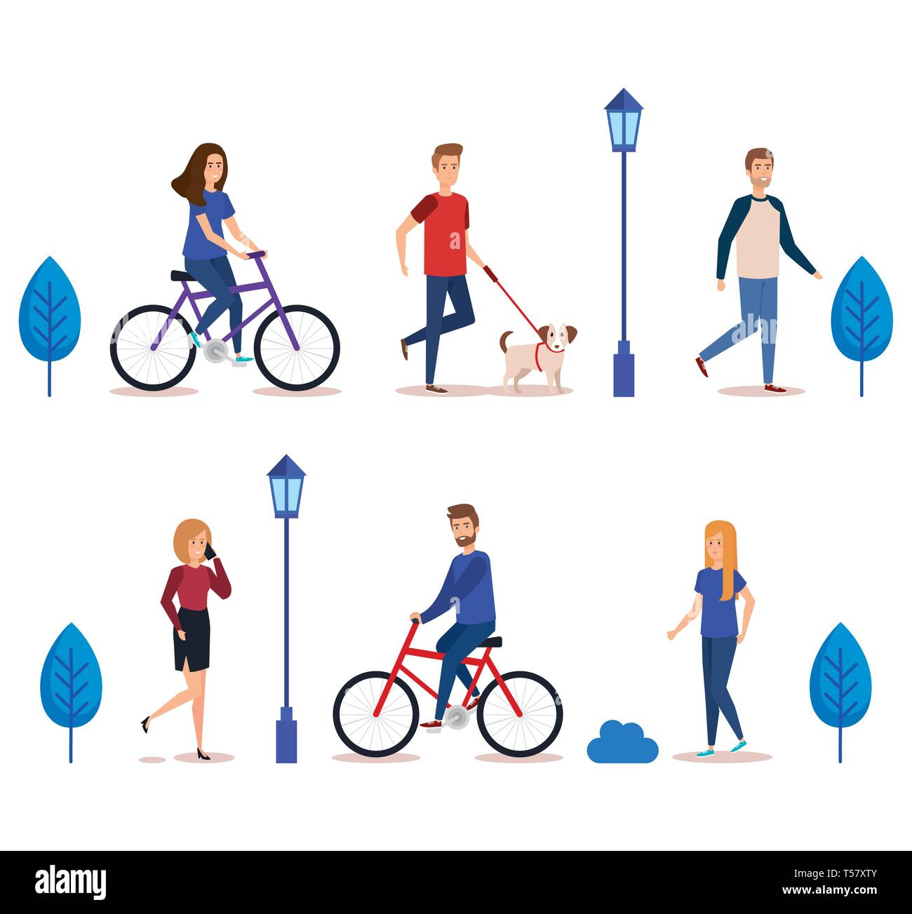 young people in the park characters Stock Vector Image & Art - Alamy