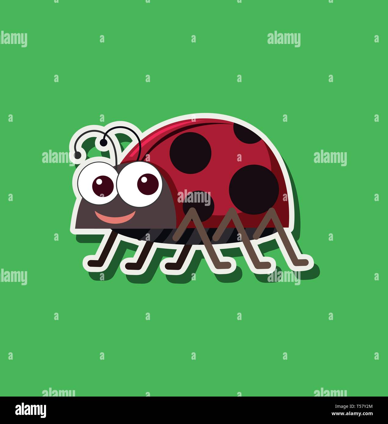 A ladybug sticker character illustration Stock Vector Image & Art - Alamy
