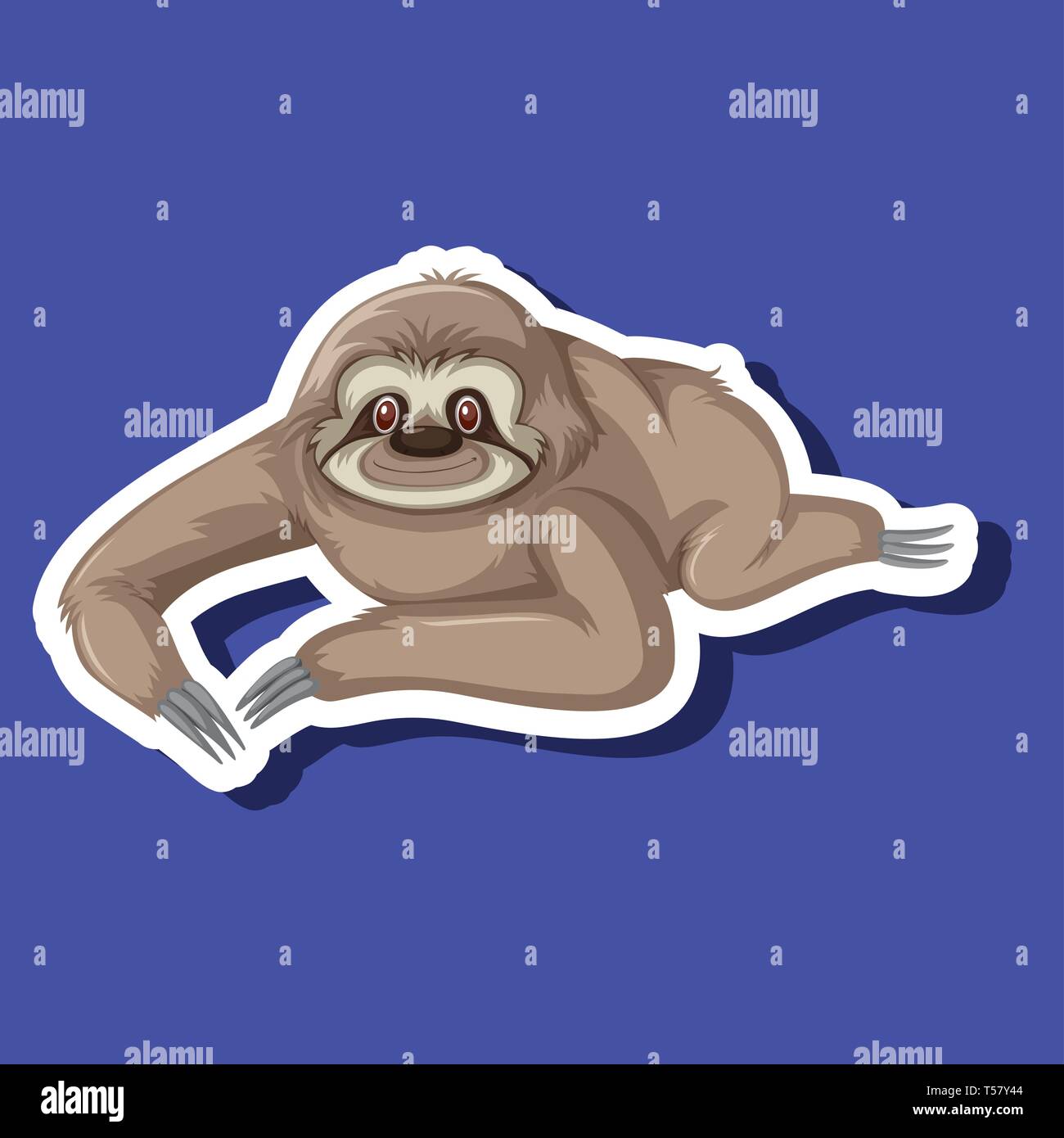 A cute sloth character illustration Stock Vector Image & Art - Alamy
