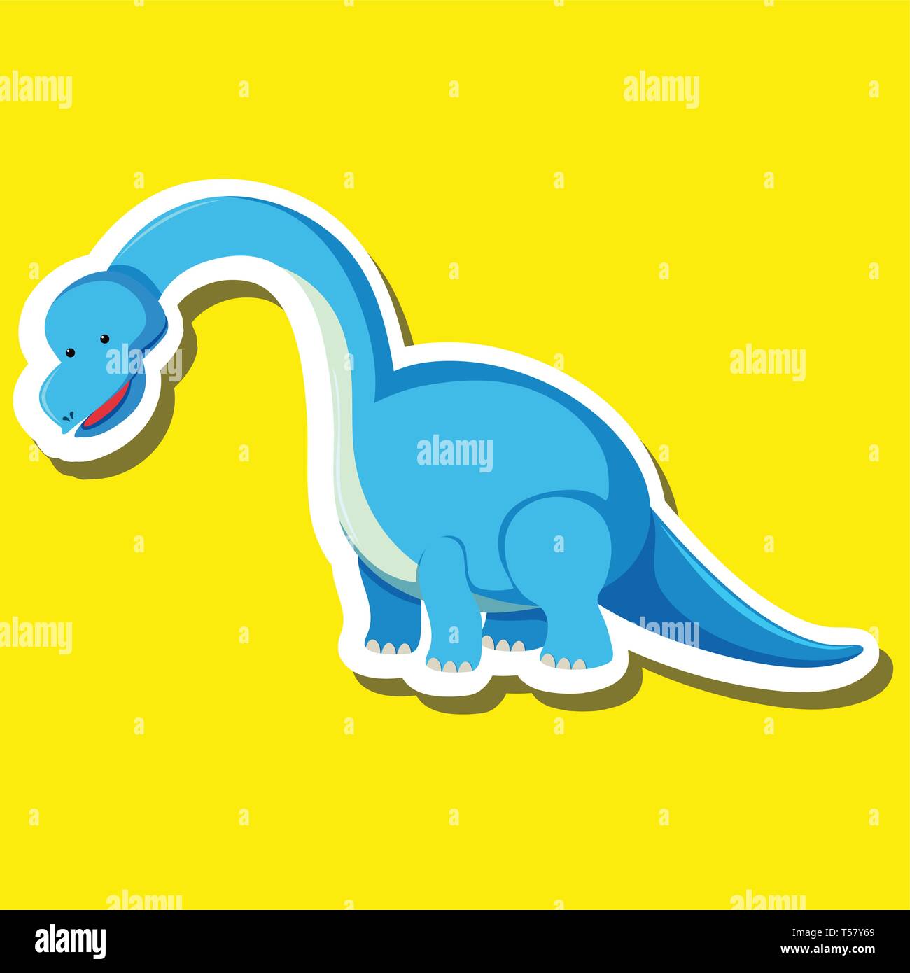 A dinosaur sticker character illustration Stock Vector Image & Art - Alamy