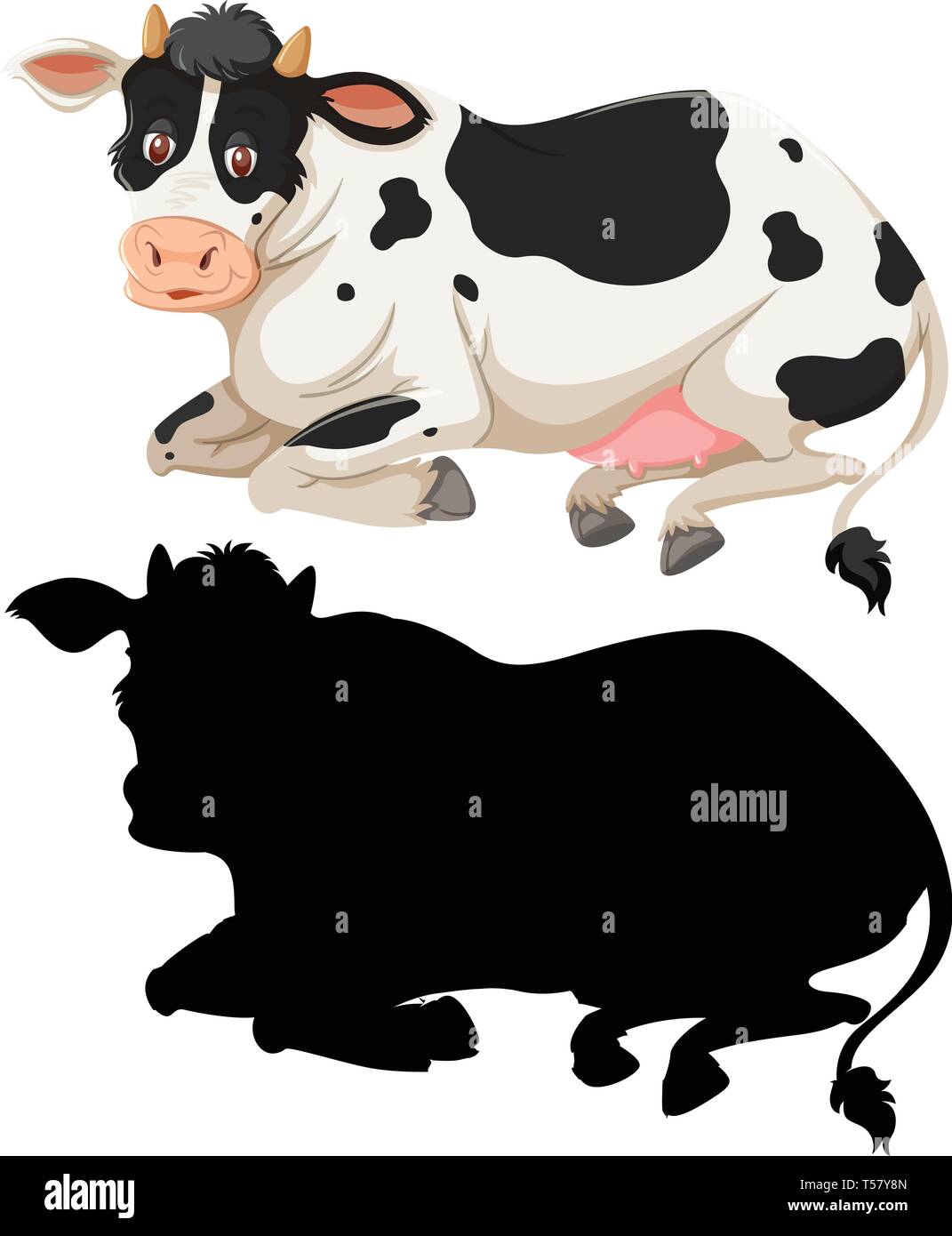 Set of cow character illustration Stock Vector Image & Art - Alamy