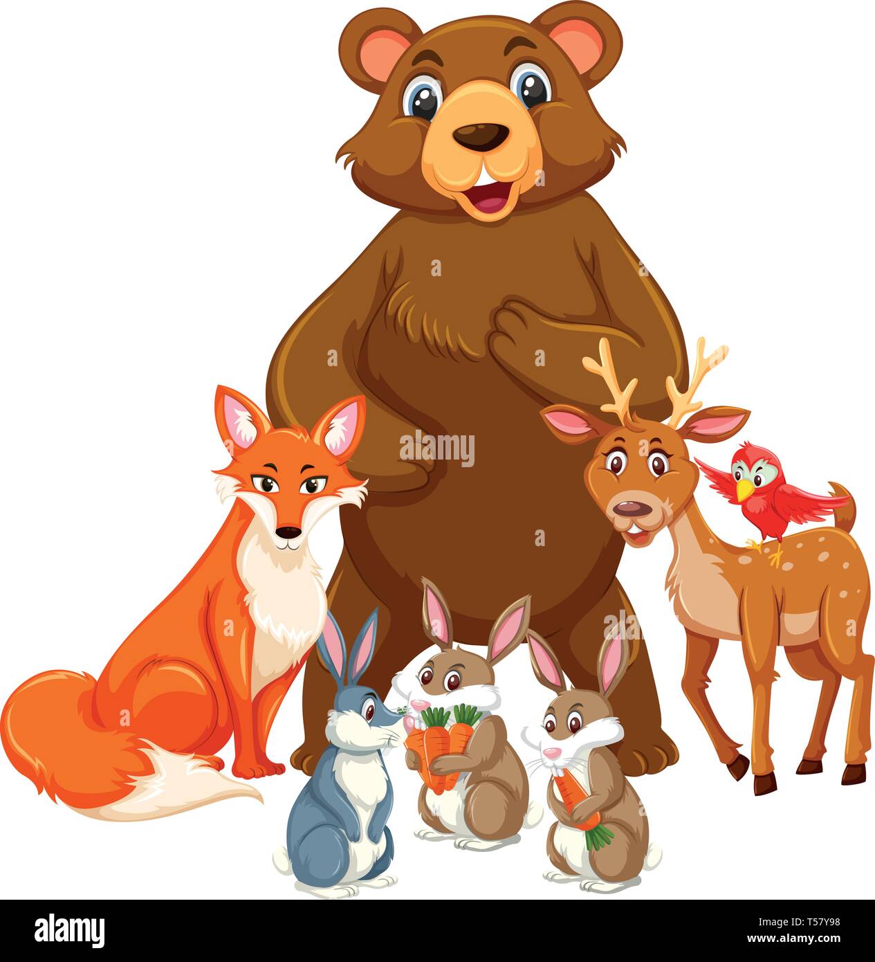 Group of cute animal illustration Stock Vector Image & Art - Alamy